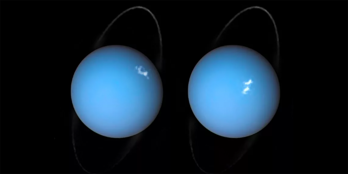 De qué color es Urano y cuántas lunas tiene