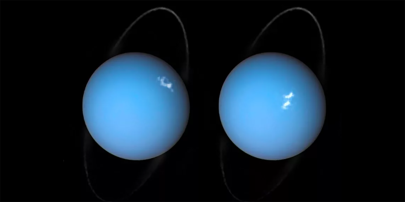 De qué color es Urano y cuántas lunas tiene